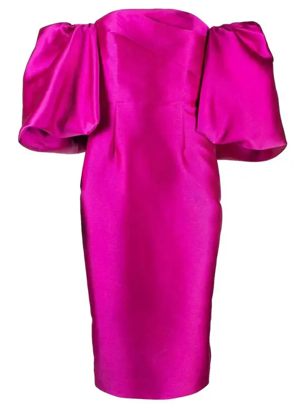 Solace London The Arla Off-shoulder Dress - Pink