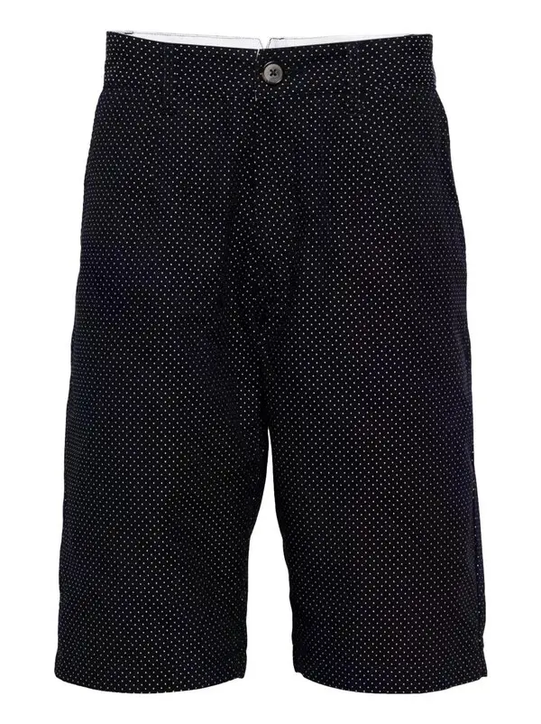 PRIVATE STOCK LABS Crusade Polka-dot Cotton Shorts - Blue