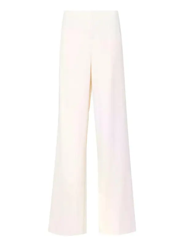 Blumarine Wide-leg Crepe Trousers - Neutrals