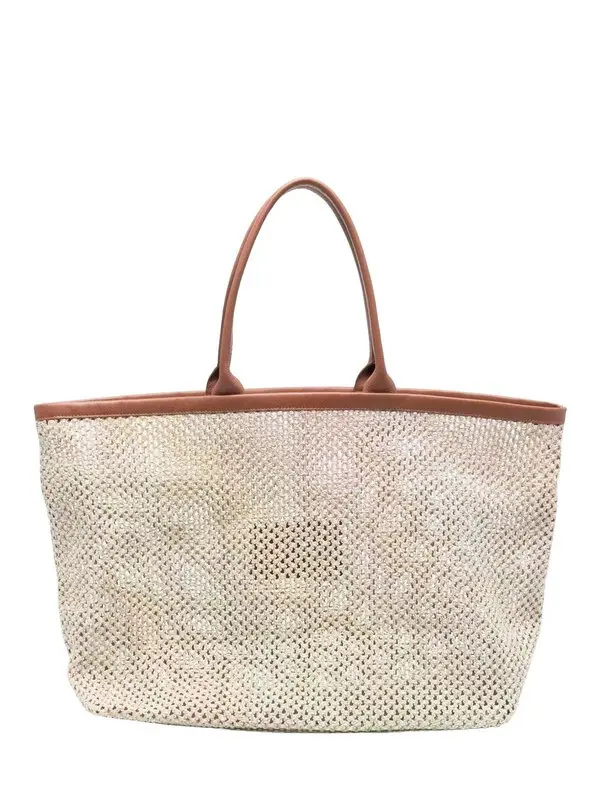 Eleventy Interwoven Tote Bag - Neutrals