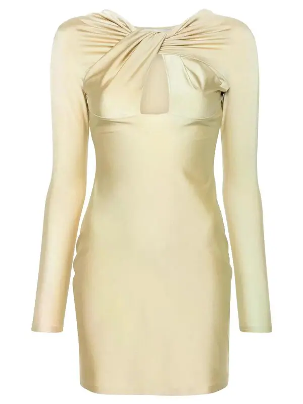 Coperni Cut-out Twisted Mini Dress - Neutrals