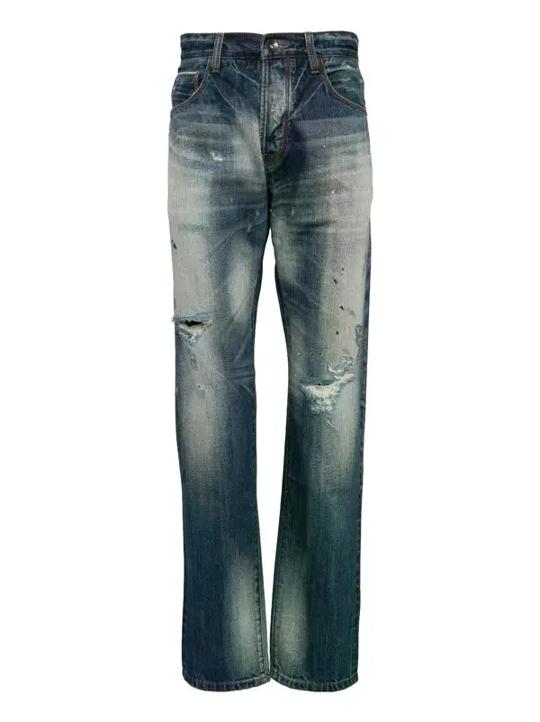 PRIVATE STOCK LABS The Wallace Straight-leg Jeans - Blue