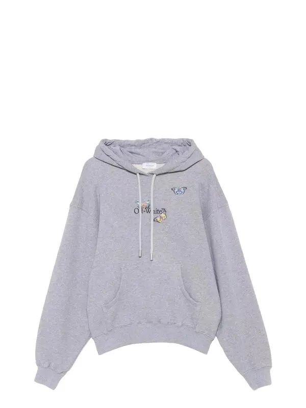 Off-White Bookish Butterfly Hoodie - Grey