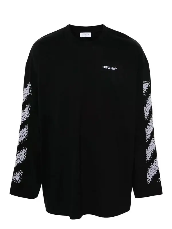 Off-White Pixel Diagonal T-shirt - Black