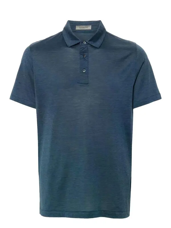 Corneliani Lightweight-jersey Polo Shirt - Blue