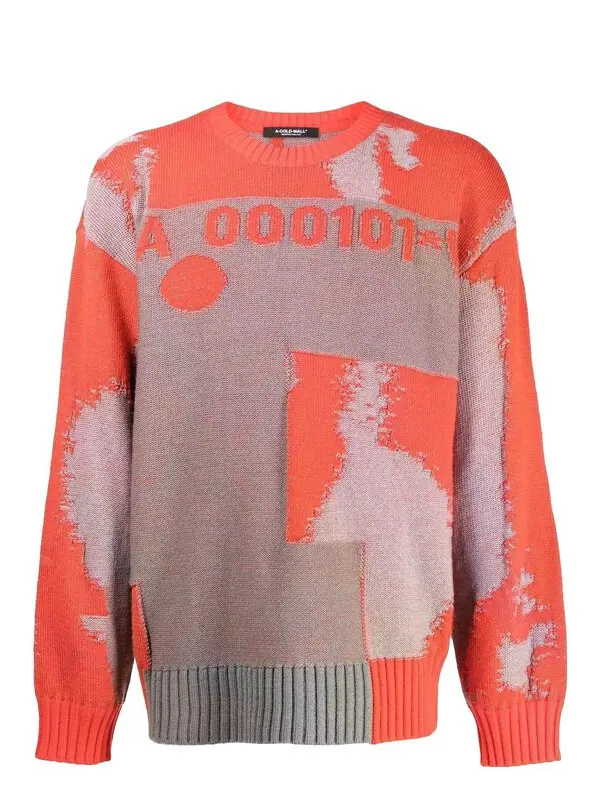 A-COLD-WALL* Erosion Oversize Jumper - Red