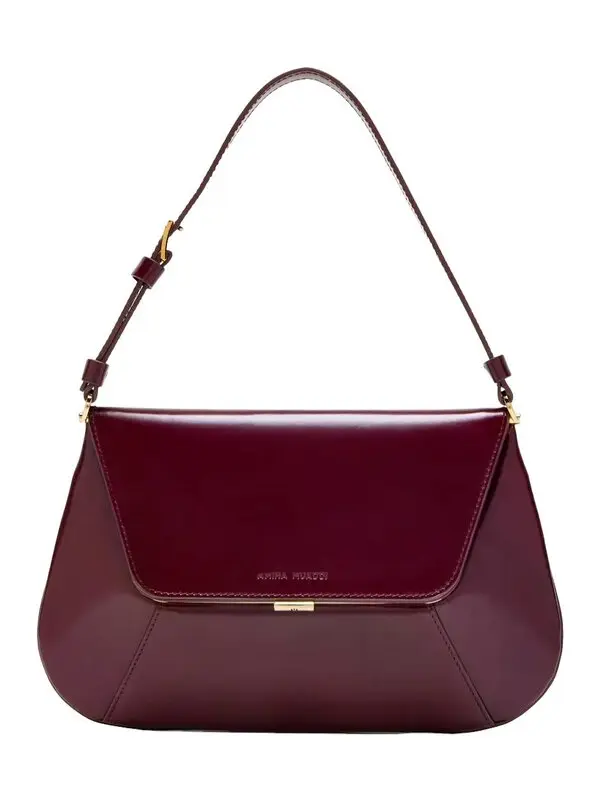 Amina Muaddi Ami Shoulder Bag - Red