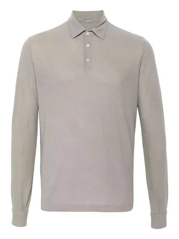 ZANONE Cotton Polo Shirt - Neutrals