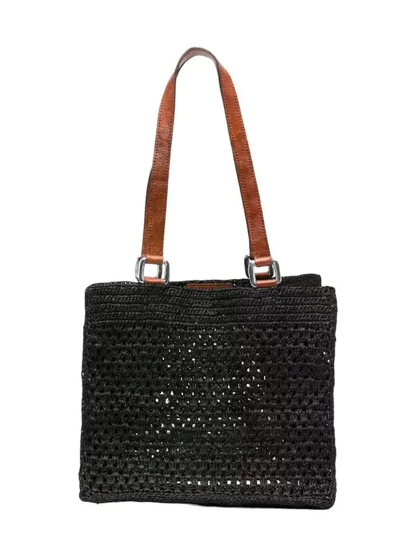 IBELIV Irina Raffia Tote Bag - Black