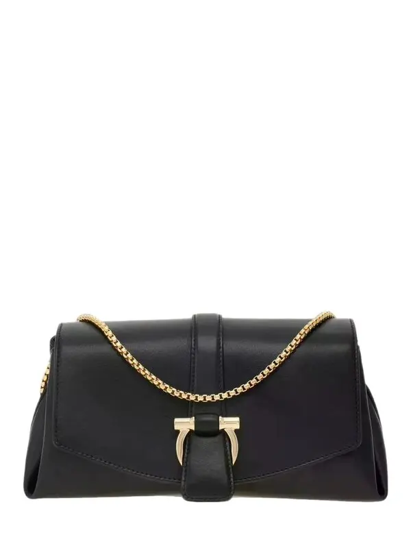 FERRAGAMO Small Front-flap Shoulder Bag - Black