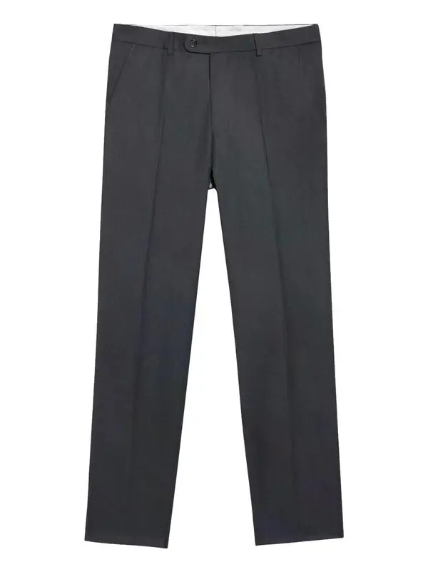 Brooks Brothers Virgin Wool Tailored Trousers - Grey