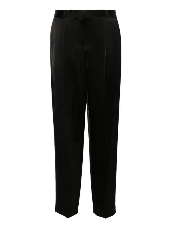 TOTEME Low-rise Satin Trousers - Black