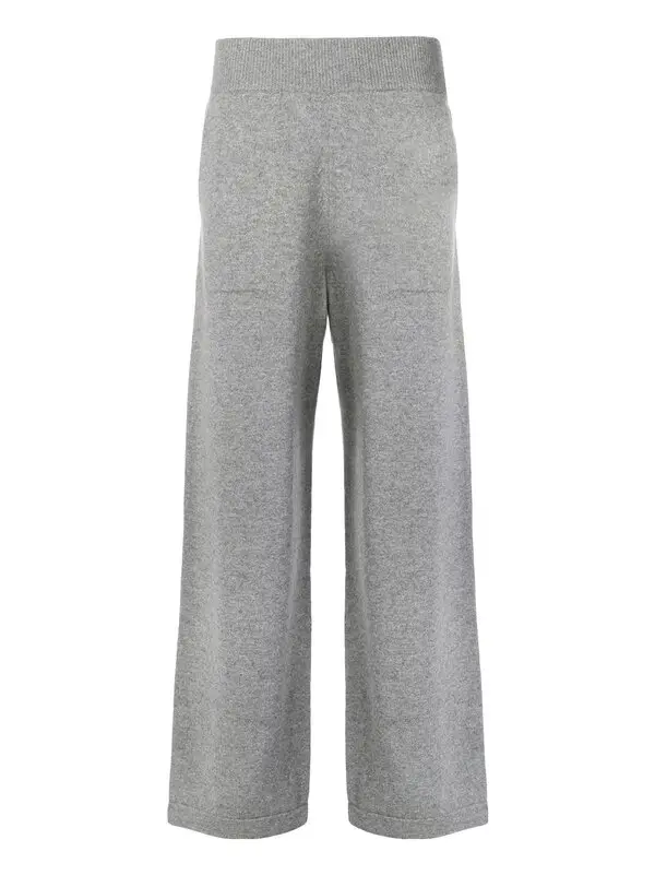 BARRIE Flared Knitted Trousers - Grey