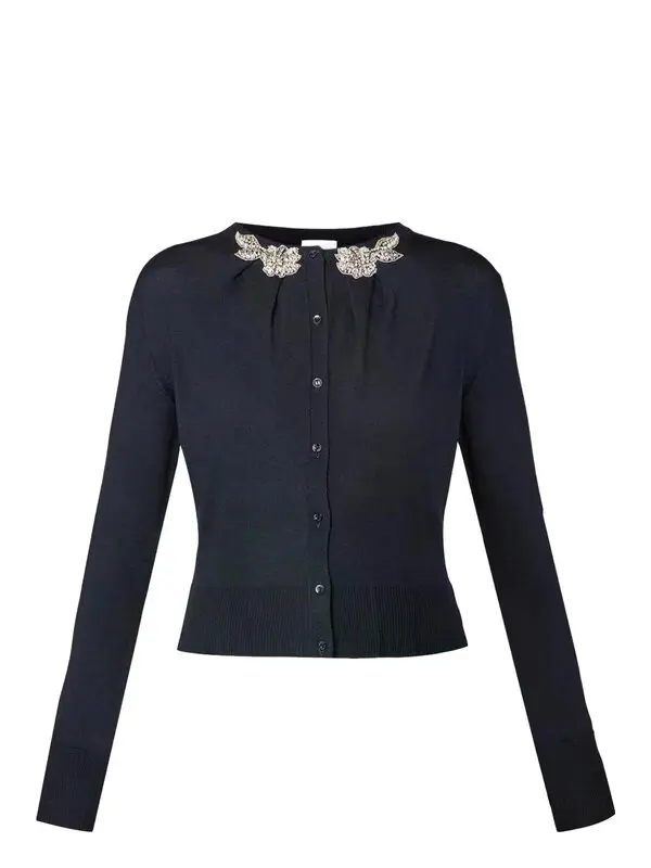 Erdem Draped-detail Cardigan - Blue