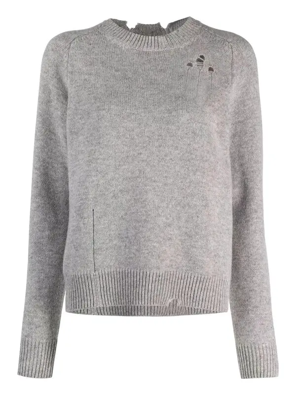 MAISON MARGIELA Distressed Side-slit Jumper - Grey