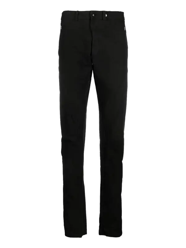 ISAAC SELLAM EXPERIENCE Logo-plaque Tapered Trousers - Black