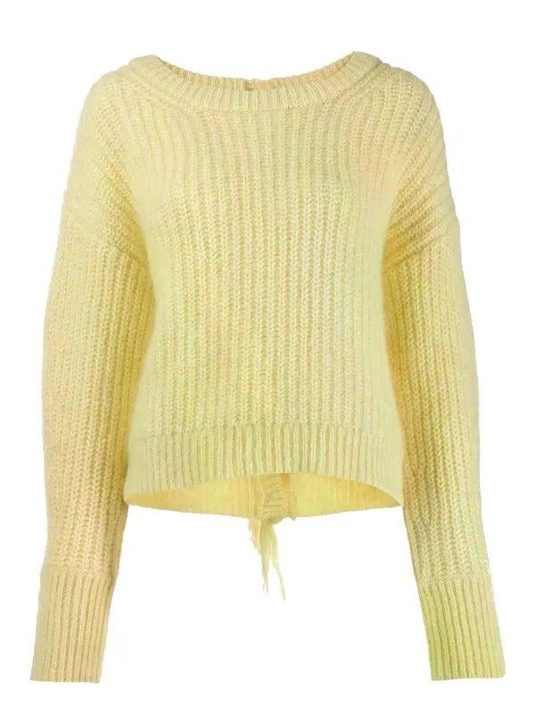 Kenzo Scoop Neck Knitted Jumper - Yellow