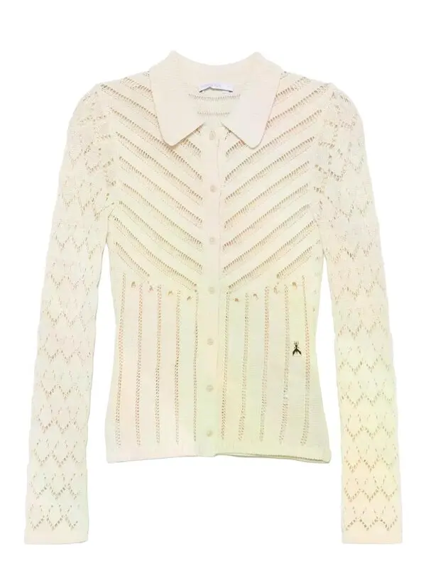 Patrizia Pepe Open-knit Cardigan - Neutrals