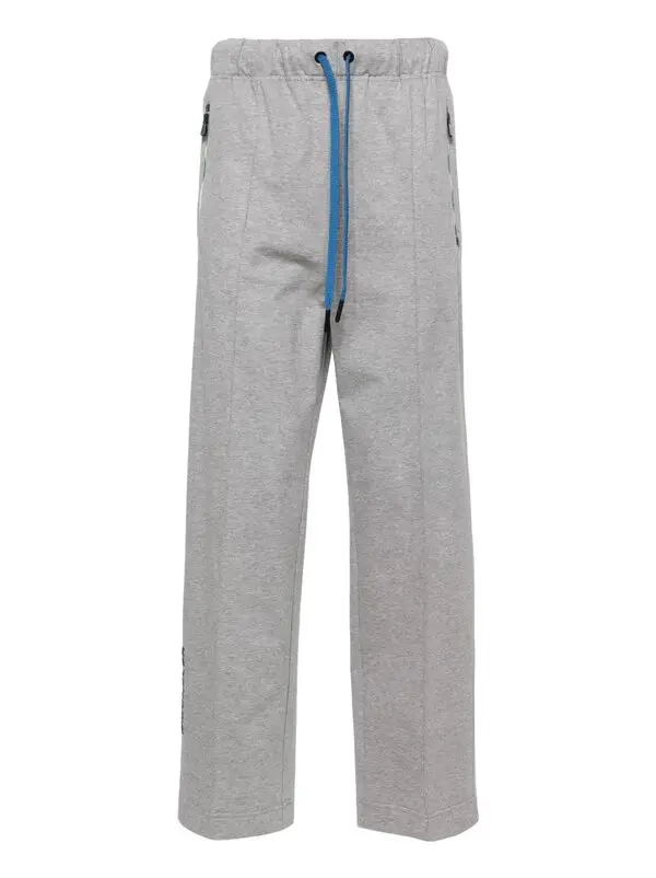 Moncler Logo-lettering Cotton Track Pants - Grey