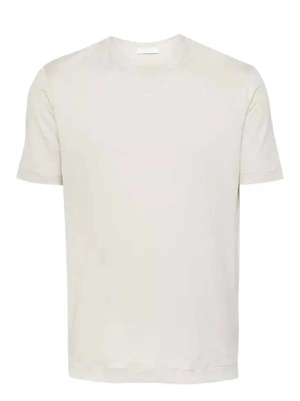 CRUCIANI Crew-neck Jersey T-shirt - Neutrals
