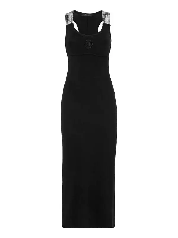 Philipp Plein Crystal-embellished Tank Dress - Black