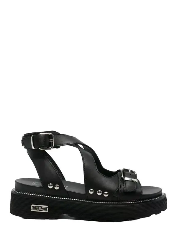 CULT 35mm Leather Sandals - Black