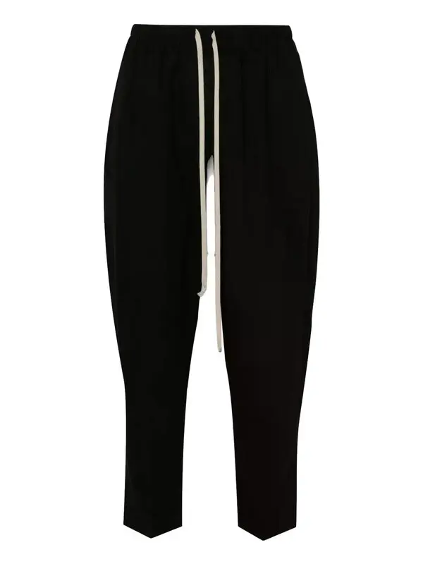 Rick Owens Astaires Cropped Virgin Wool Trousers - Black