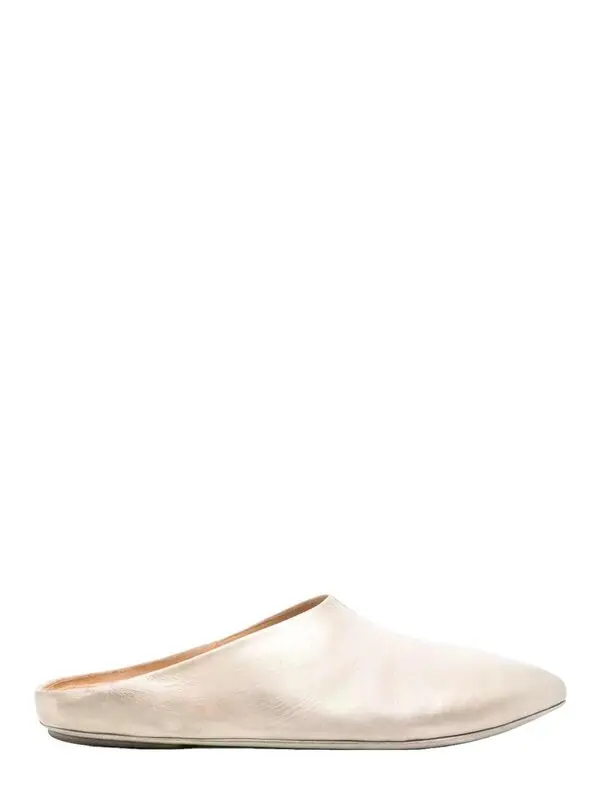 Marsèll Sfoglia Metallic Leather Mules - Neutrals