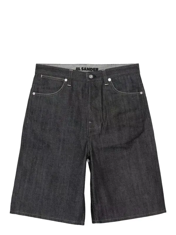 JIL SANDER Raw Denim Shorts - Blue
