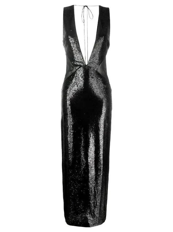 REV Sequin-embellished Maxi Dress - Black