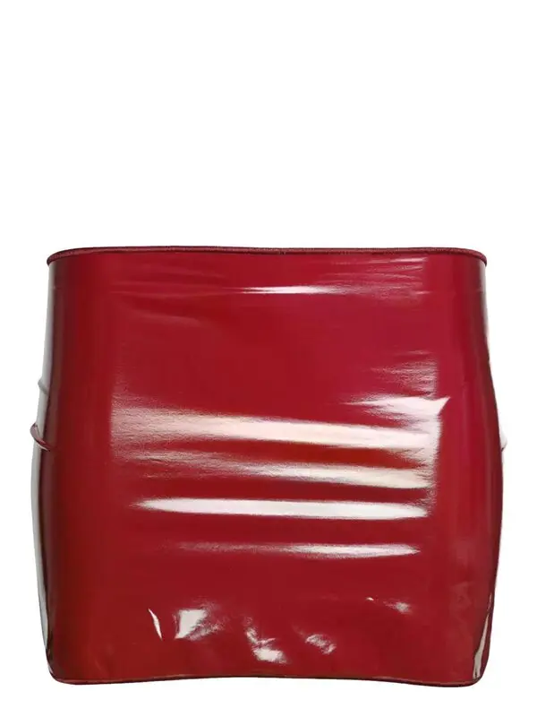 Oseree Faux-leather Mini Skirt - Red