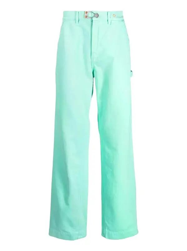 OBJECTS IV LIFE Embroidered-logo Mid-rise Jeans - Green