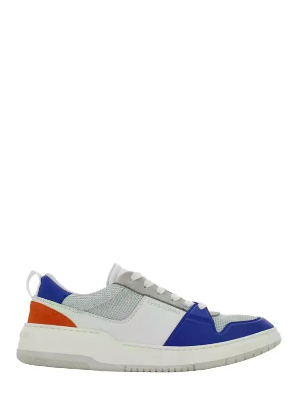 FERRAGAMO Panelled Low-top Sneakers - Grey
