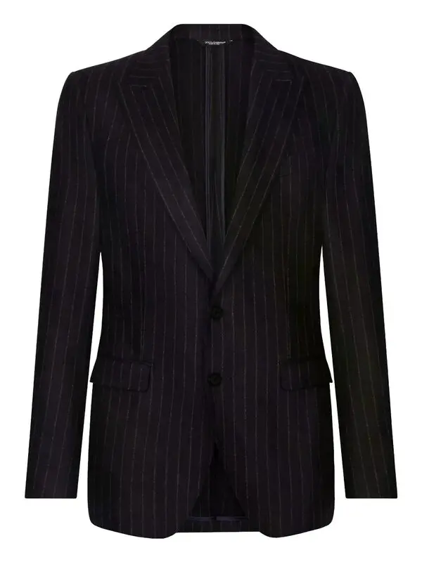 Dolce & Gabbana Pinstripe Single-breasted Jacket - Black