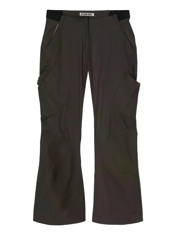 HYEIN SEO Belted Bootcut Trousers - Grey