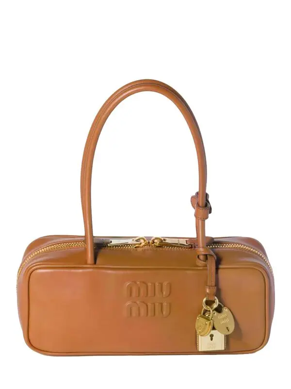 Miu Miu Small Beau Leather Bag - Brown