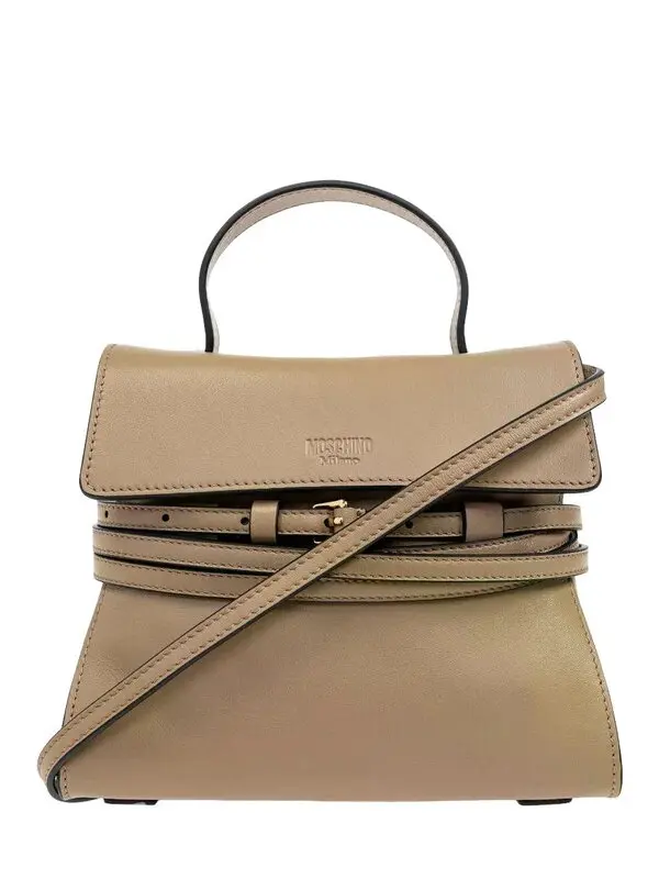 Moschino Small Tie Me Shoulder Bag - Neutrals