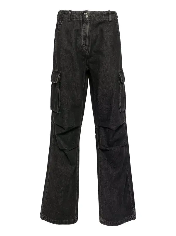 Coperni Wide-leg Cargo Jeans - Black