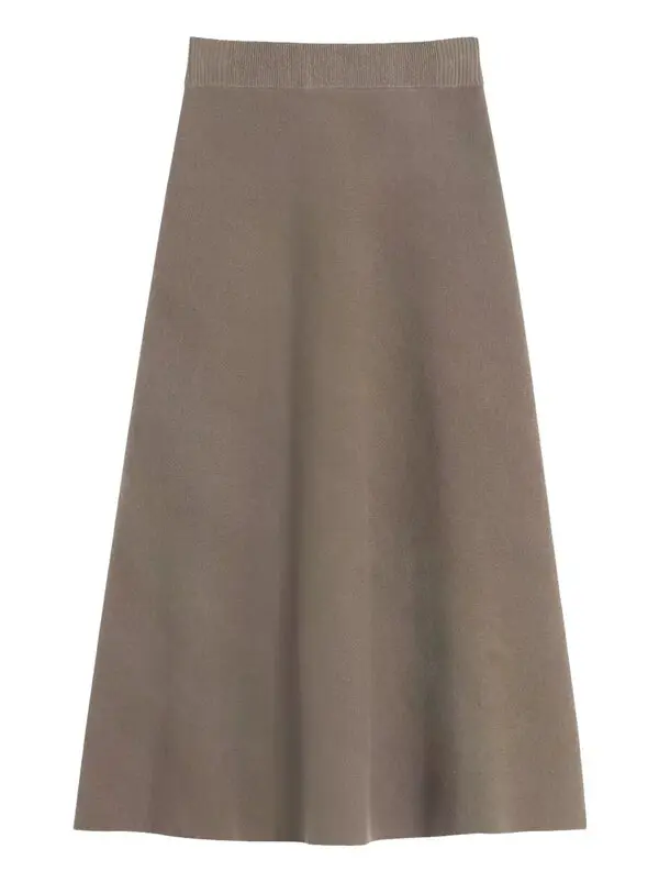 LANVIN Flared Midi Skirt - Brown