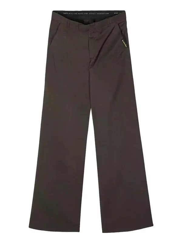 Martine Rose Houndstooth Wide-leg Trousers - Brown