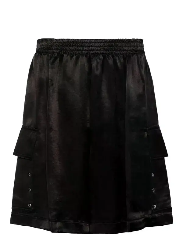 1017 Alyx 9sm Eyelet-detailing Satin Cargo Shorts - Black