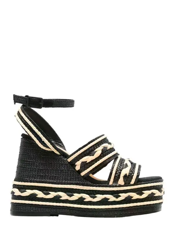 CastaÑer Fermina/198 145mm Wedge Espadrilles - Black