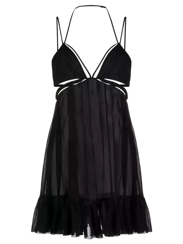 NENSI DOJAKA Cut-out Strappy Minidress - Black