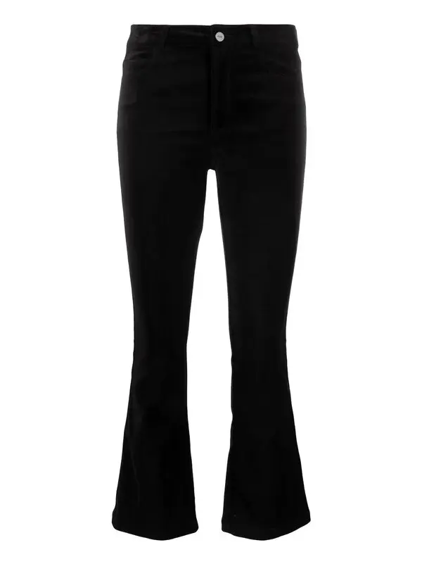 Paige Mid-rise Flared Jeans - Black