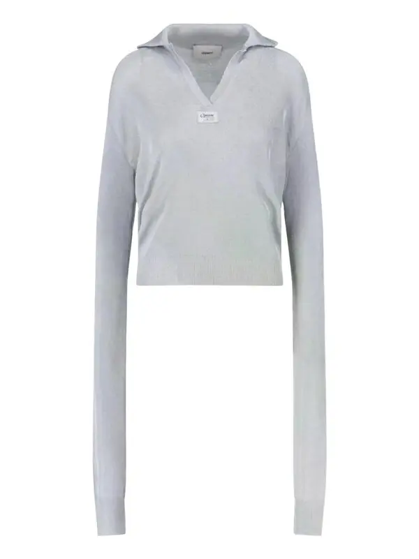 Coperni Knotted Polo Top - Grey