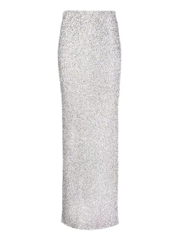 Coperni Crystal-embellished Maxi Skirt - Silver