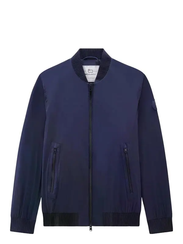 Woolrich Logo-appliqué Bomber Jacket - Blue