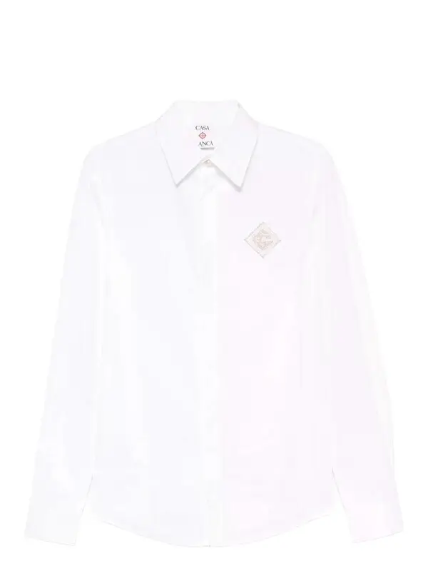 Casablanca Monogram-embroidered Shirt - White