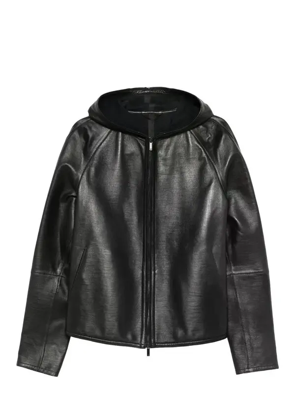 Emporio Armani Leather Jacket - Black