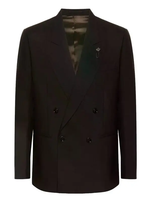 LARDINI Double-breasted Blazer - Brown